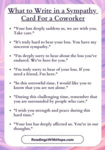 What to Write in a Sympathy Card for a Coworker