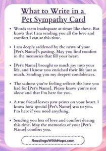What to Write in a Pet Sympathy Card | Messages + Ideas
