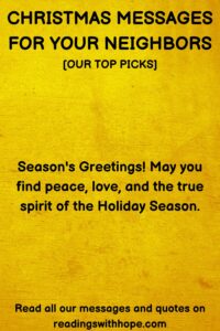 100 Christmas Messages For Your Neighbors