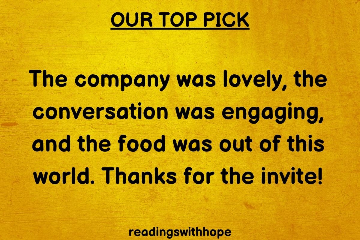 60 Thank You Messages for Dinner Treat and Invitation