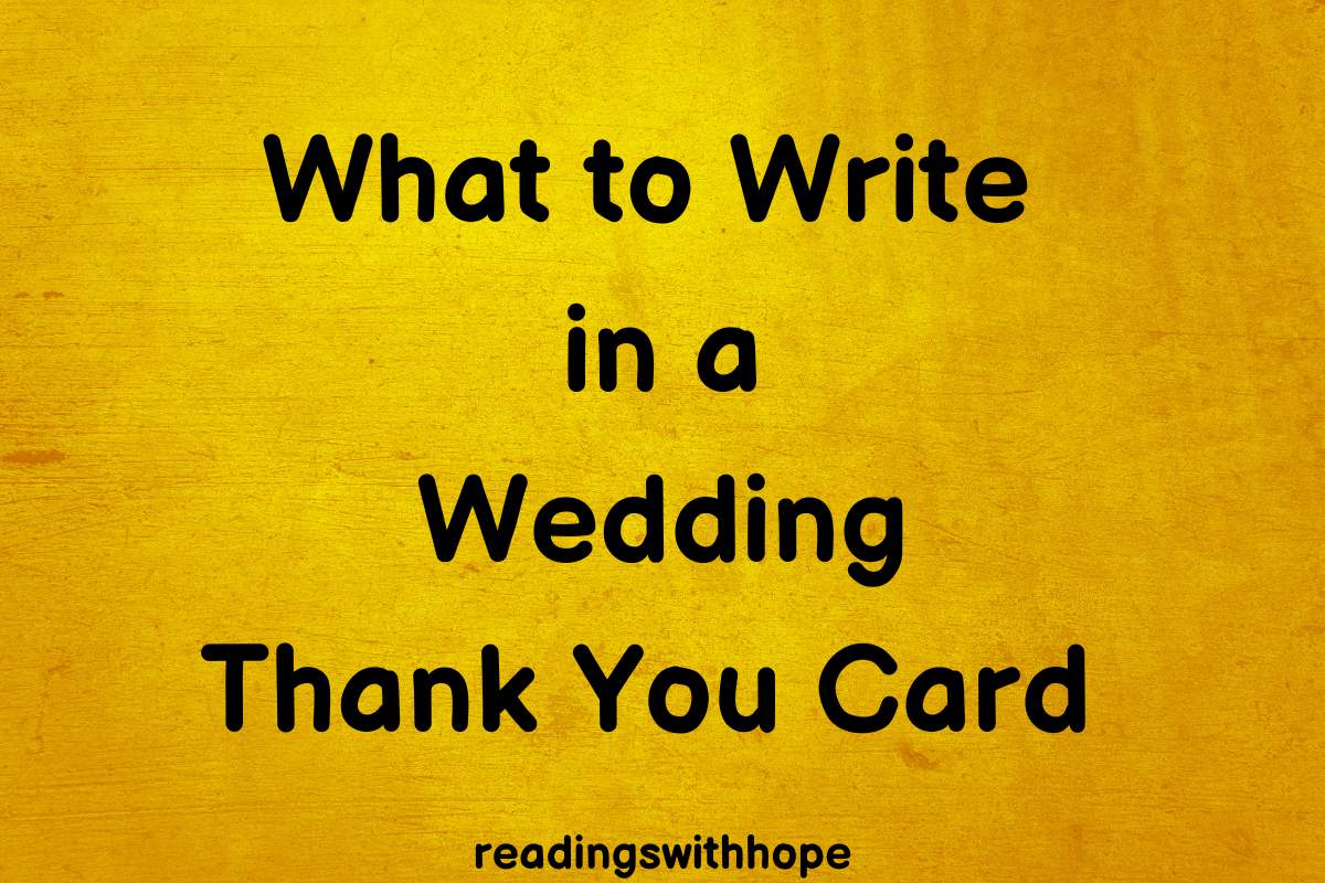 What To Write In A Wedding Thank You Card