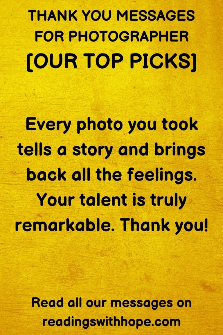 40 Thank you Messages for Photographer