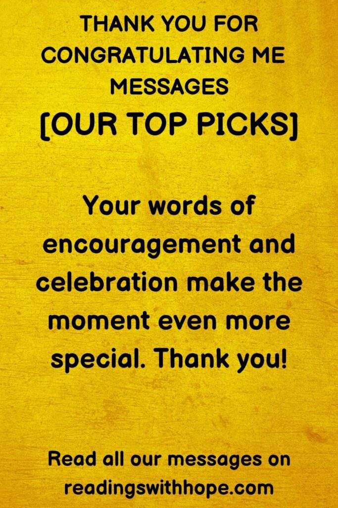 180 Thank You For Congratulating Me Messages