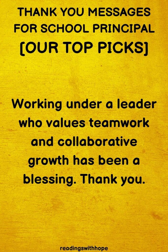 80 Thank You Messages for School Principal