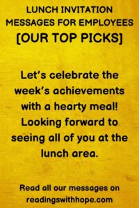60 Lunch Invitation Messages For Employees