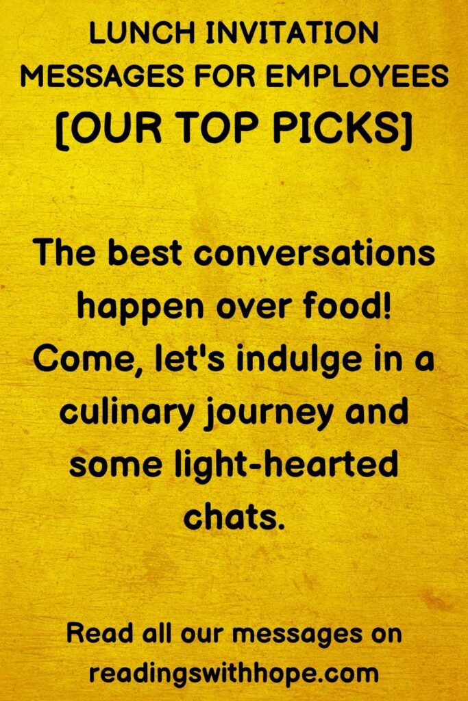 60 Lunch Invitation Messages For Employees