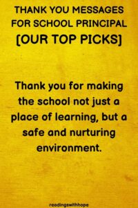 80 Thank You Messages for School Principal