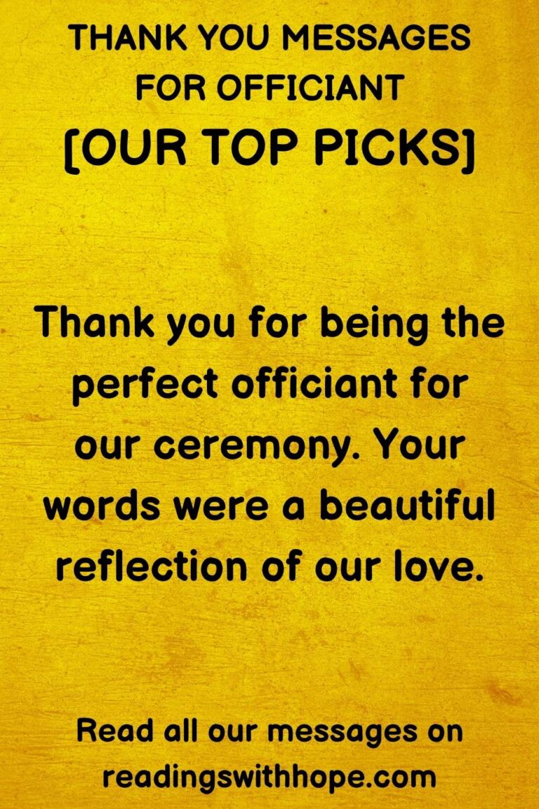 40 Thank You Messages for Officiant