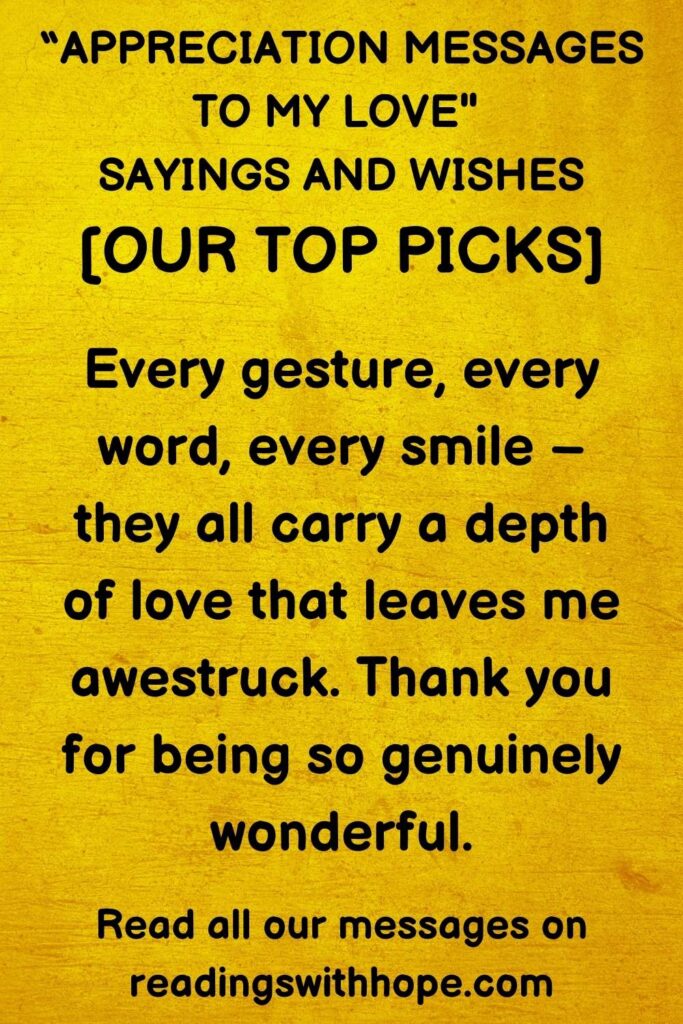 60 Appreciation Messages, Saying and Wishes To Your Love