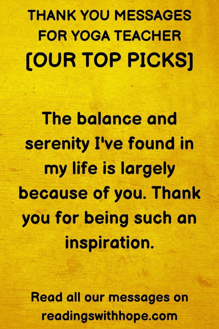 Thank You Messages and Notes for Yoga Teacher