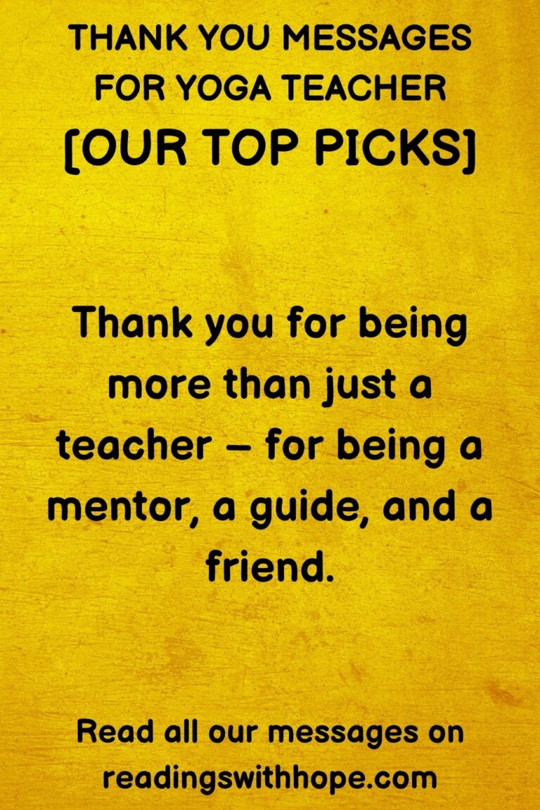 Thank You Messages and Notes for Yoga Teacher