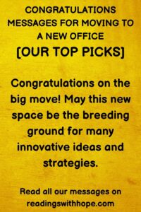 60 Congratulations Messages For Moving To a New Office