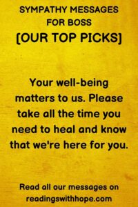 50 Sympathy Messages For Boss