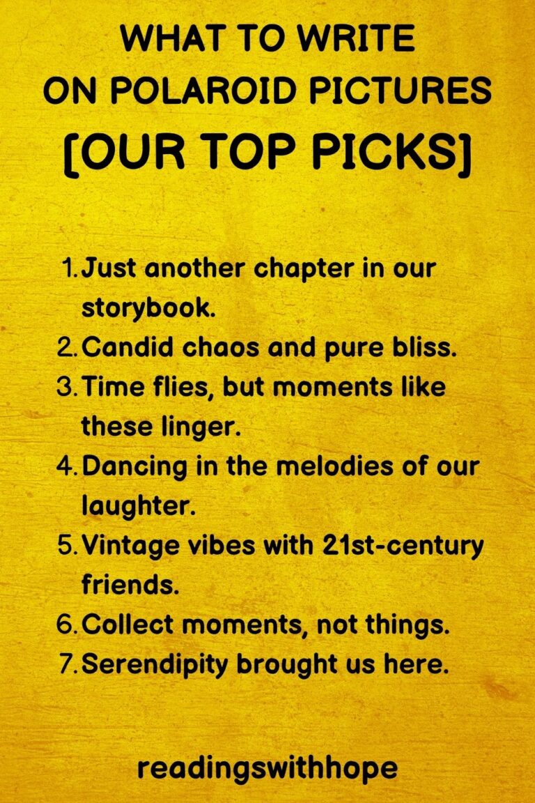What to Write on Polaroid Pictures