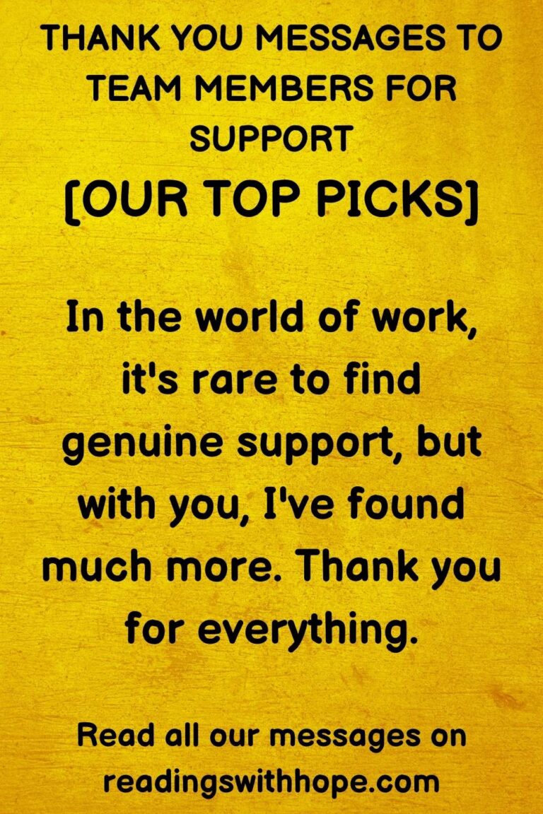 58 Thank You Messages to Team Members for Support