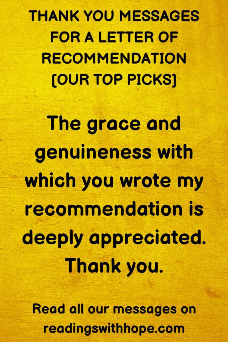 Thank You Notes and Messages for a Letter of Recommendation