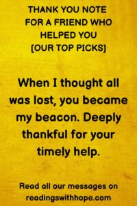 Thank You Messages for a Friend Who Helped You