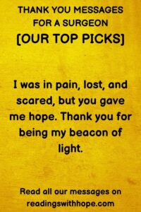 30 Thank You Messages for a Surgeon