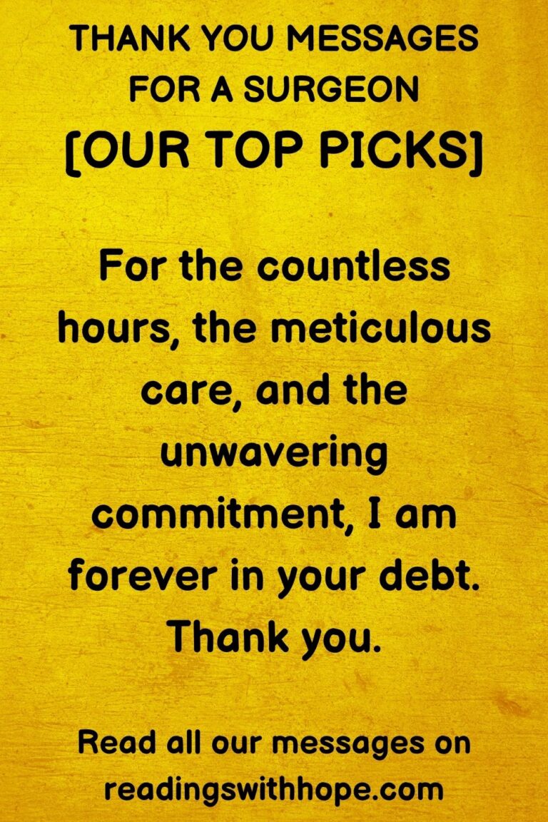 30 Thank You Messages for a Surgeon