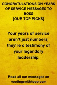 140 Congratulations on Years of Service Messages