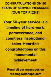 140 Congratulations on Years of Service Messages