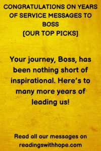 140 Congratulations on Years of Service Messages