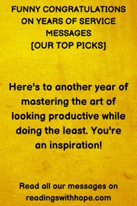 140 Congratulations on Years of Service Messages