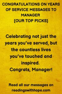 140 Congratulations on Years of Service Messages