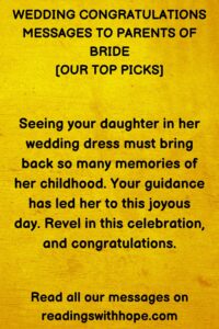 Wedding Congratulations Messages to Parents of Bride and Groom