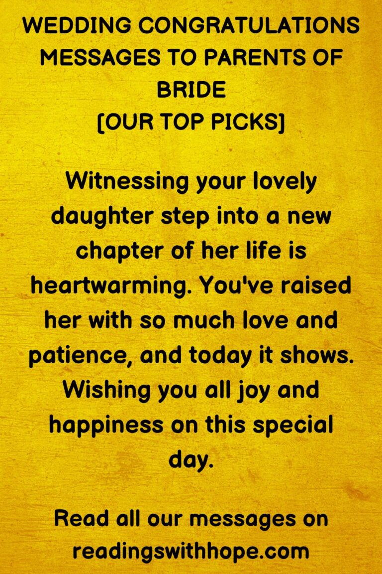 Wedding Congratulations Messages to Parents of Bride and Groom