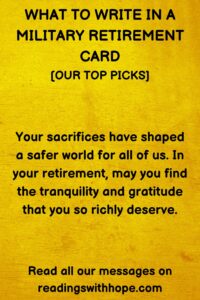 What to Write in a Military Retirement Card