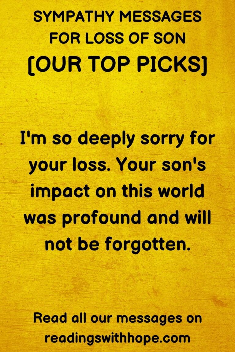 60 Condolences and Sympathy Messages for Loss of Son