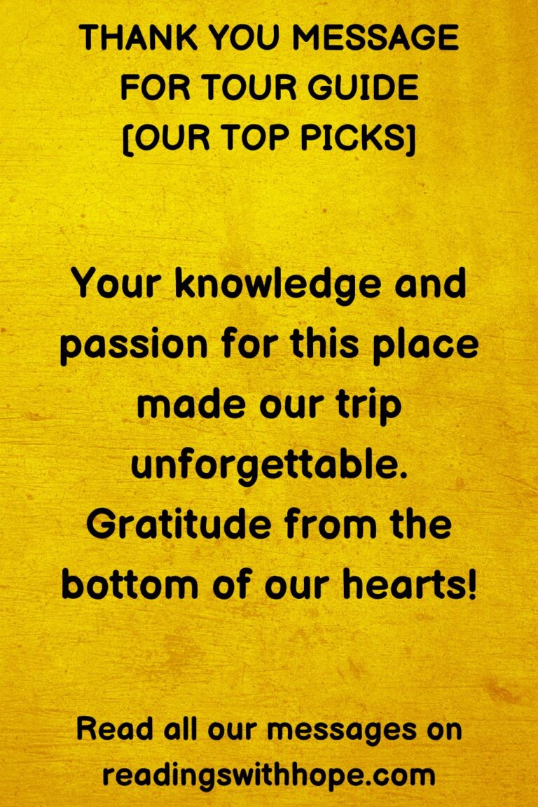 Thank You Messages and Notes for Tour Guide