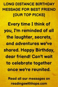 44 Long Distance Birthday Messages for Best Friend