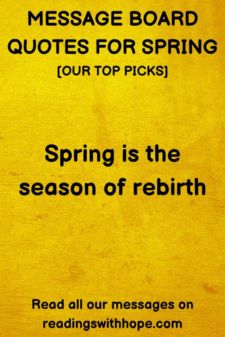 180 Message Board Quotes For Spring