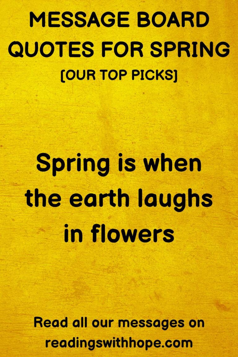 180 Message Board Quotes For Spring