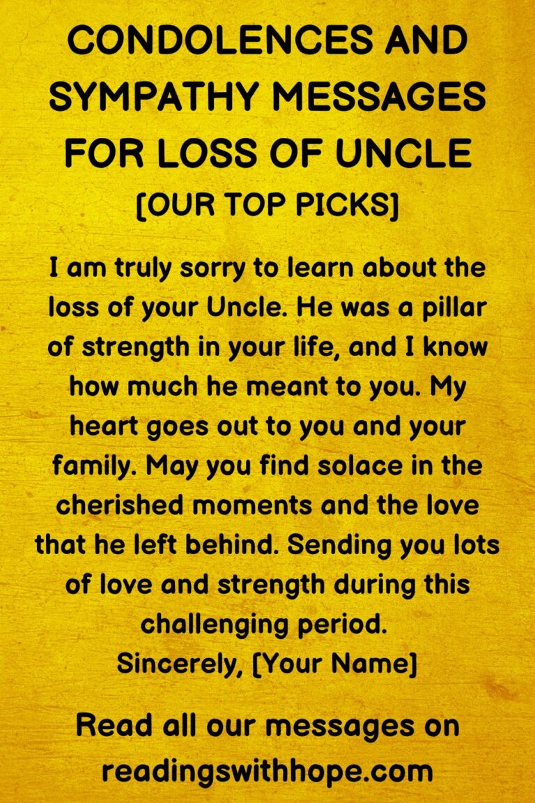 40 Condolence and Sympathy Messages for Loss of Uncle