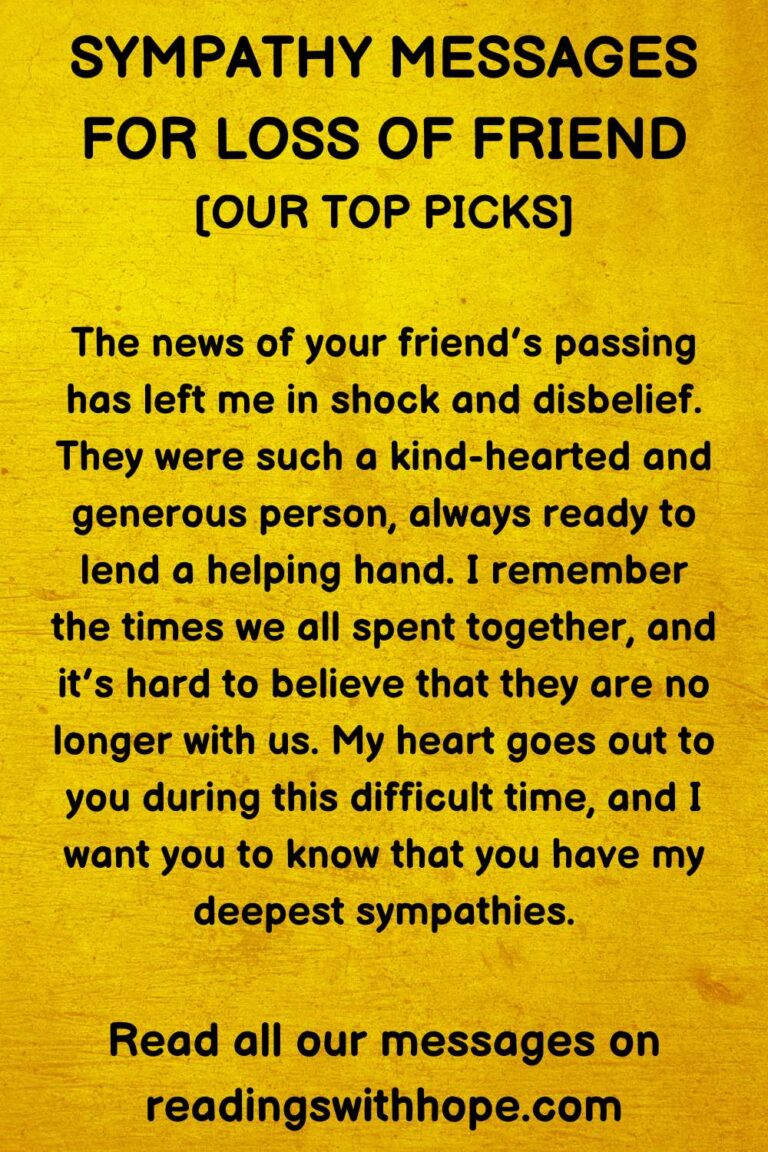 70 Condolences and Sympathy Messages for Loss of Friend