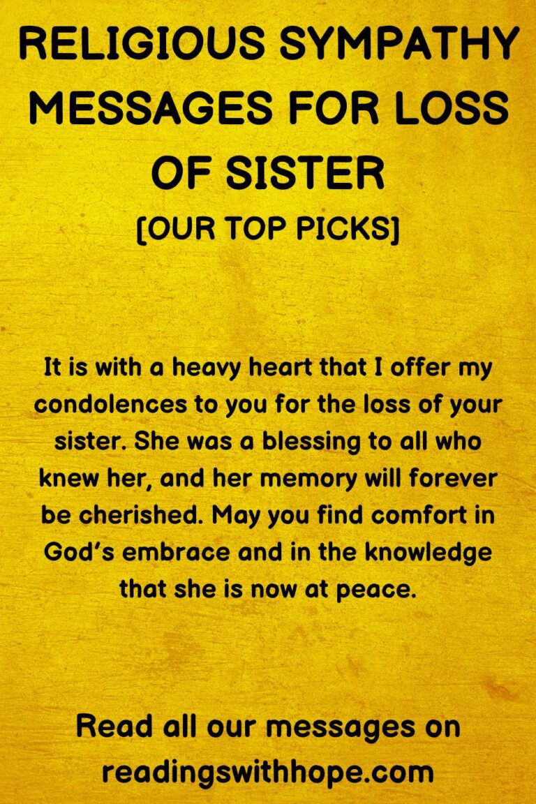 30 Condolences and Sympathy Messages for Loss of Sister