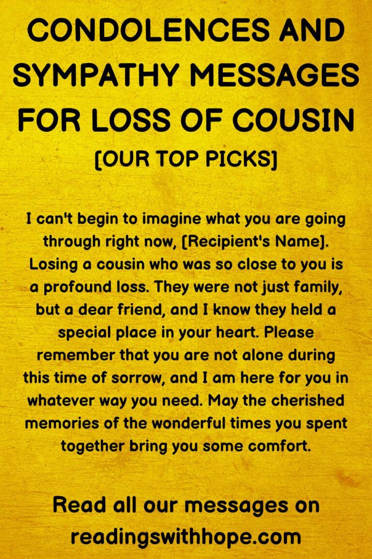 30 Condolences and Sympathy Messages for Loss of Cousin