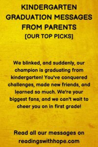 72 Kindergarten Graduation Messages and Wishes