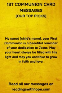 What to Write on a First Communion Card