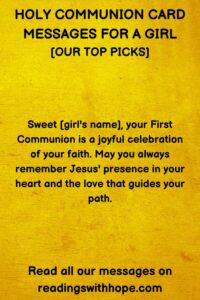 What to Write on a First Communion Card