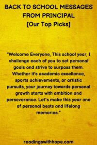 60 Back To School Messages From Principal, Including Quotes