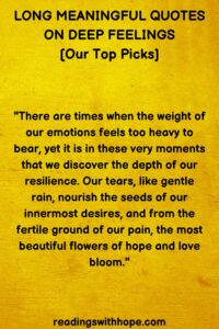 50 Quotes on Deep Feelings