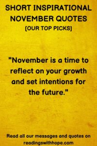 60 Inspirational November Quotes