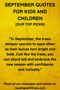 40 September Quotes For Kids, Students and Children