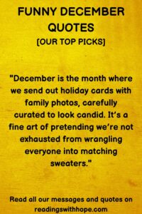 80 Short and Funny December Quotes