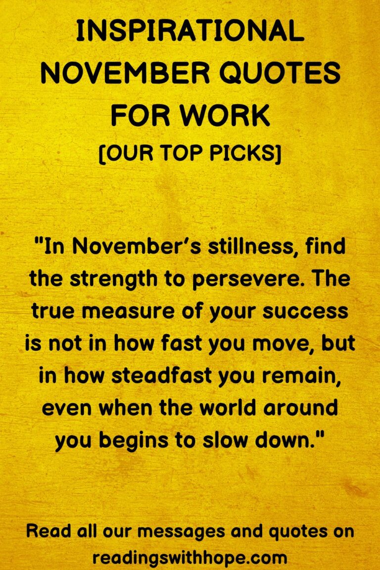 60 Inspirational November Quotes