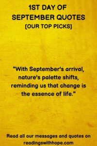 90 Hello September Quotes To Welcome The 1st Day of the Month
